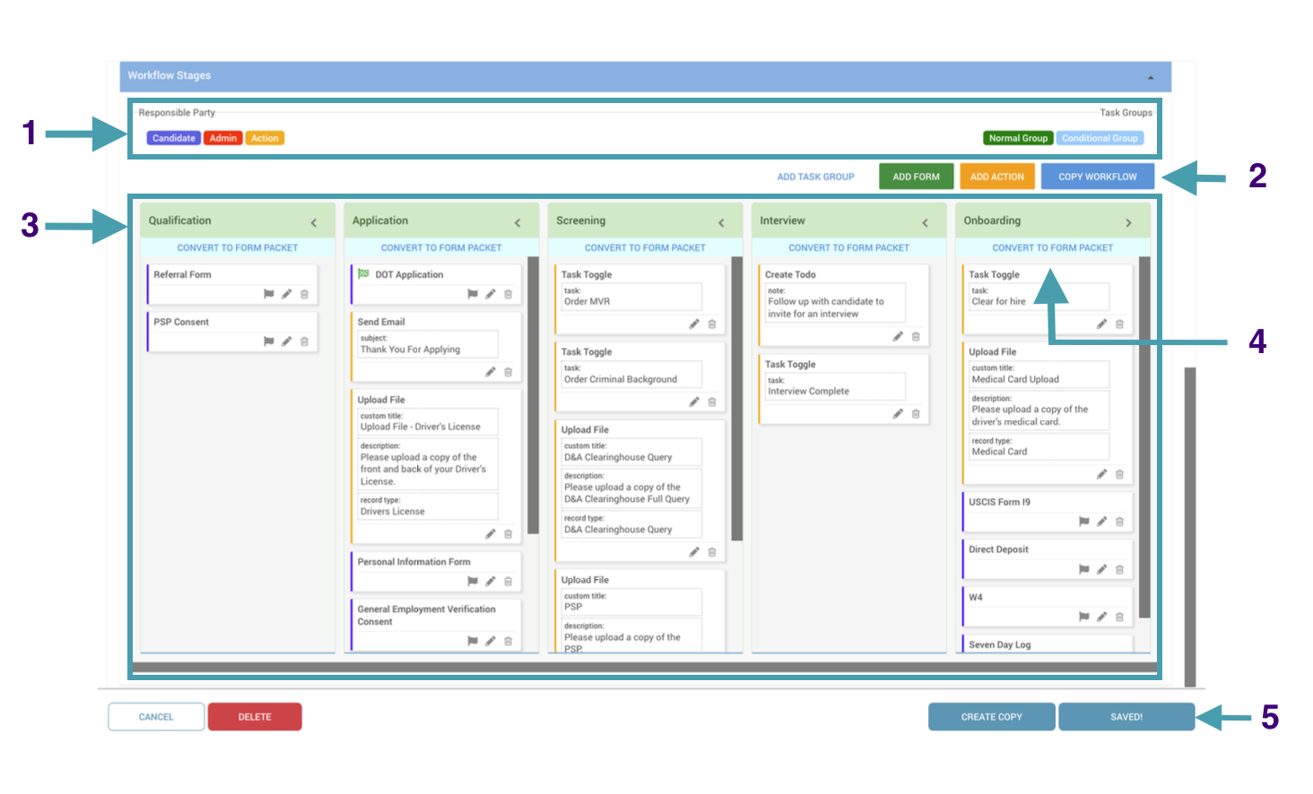 Managing Recruiting Workflows