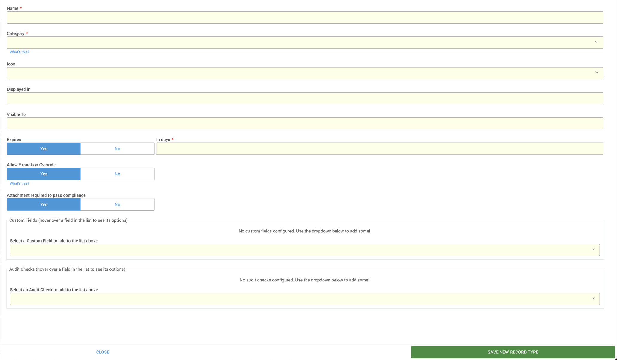 Configuring Record Types
