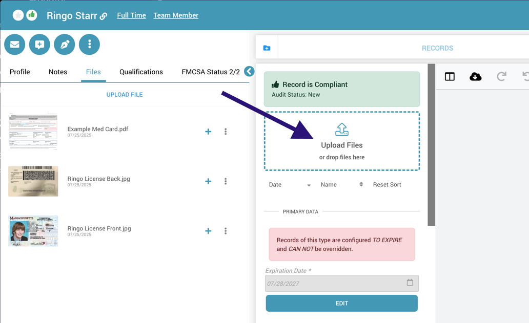 Create, Update, and Edit Records in DriverHub